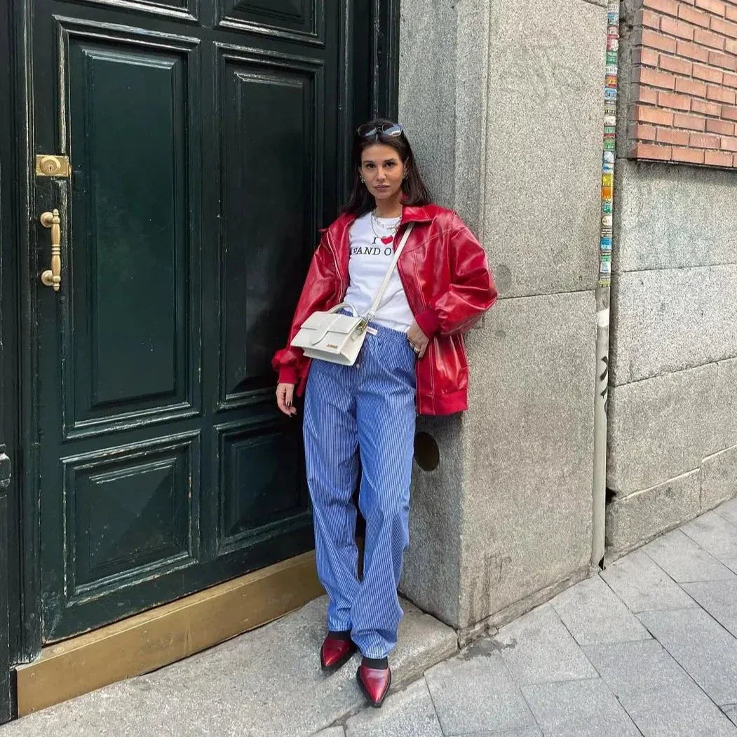 Stylish Dolores Leather Jacket – Amawinc