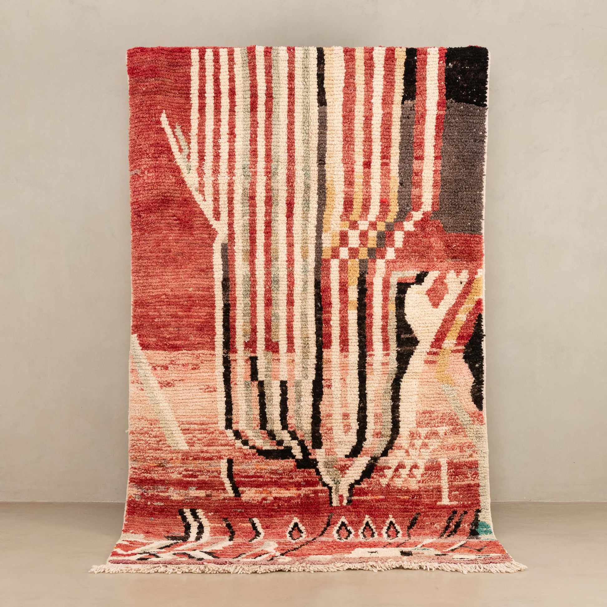 Dayaa Tapis Boujad Vintage en Laine Naturelle – Amawinc